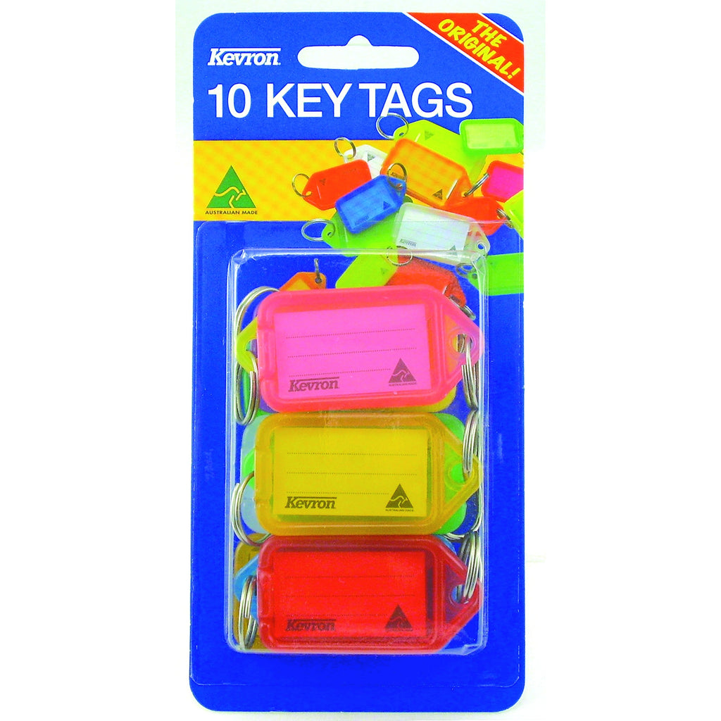 Kevron Key Tag Assorted 10's Pack (ID38 AC10) | ID Card Holders, Key ...