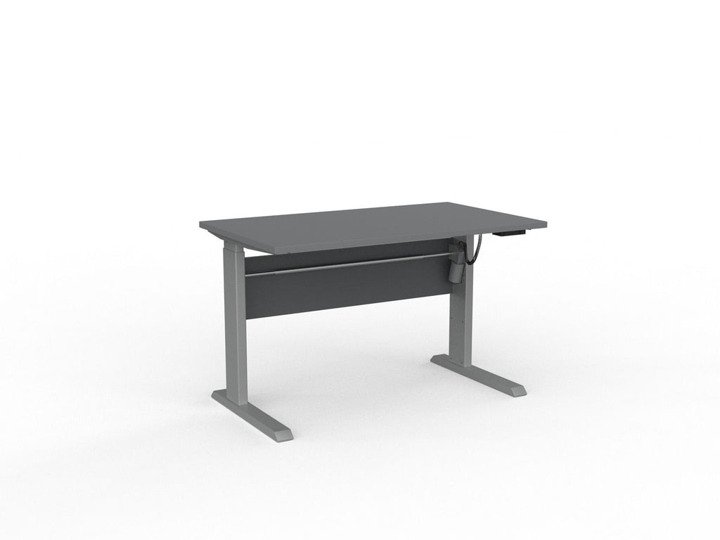 Knight's Cubit Highrise Height Adjustable Standing Desk, Silver, 1200m ...