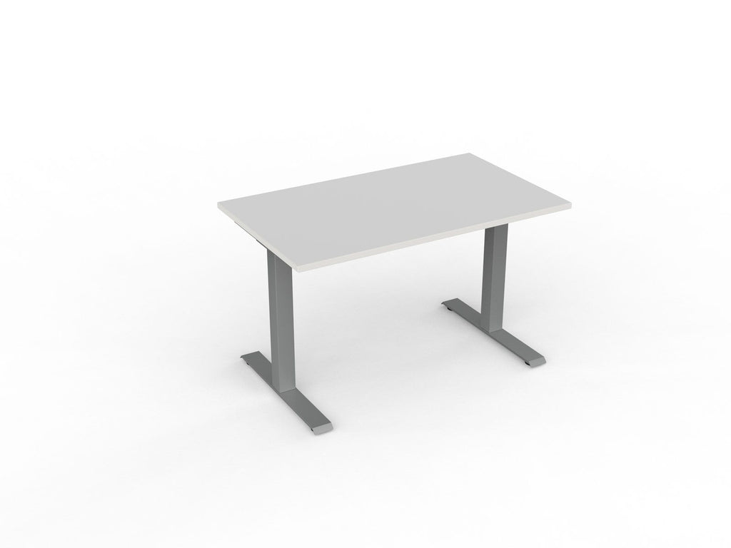 Knight's Velocity Fixed Individual Desk, Silver Frame, 1200mm x 700mm ...
