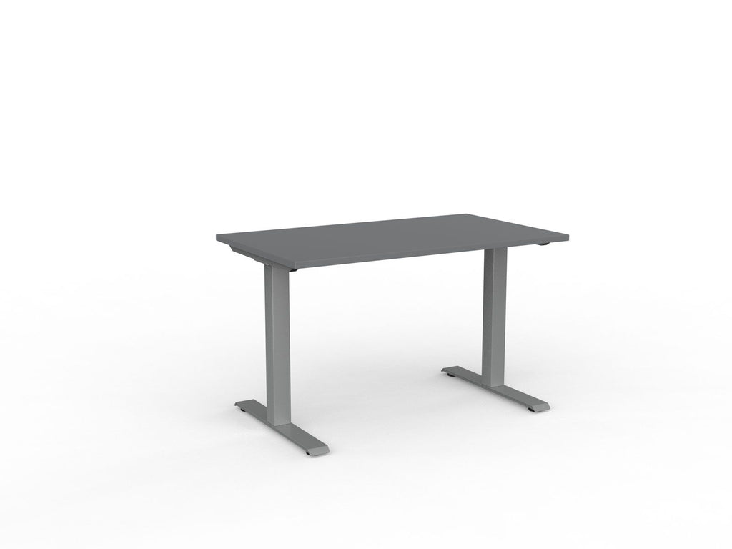 Knight's Velocity Fixed Individual Desk, Silver Frame, 1200mm x 700mm ...