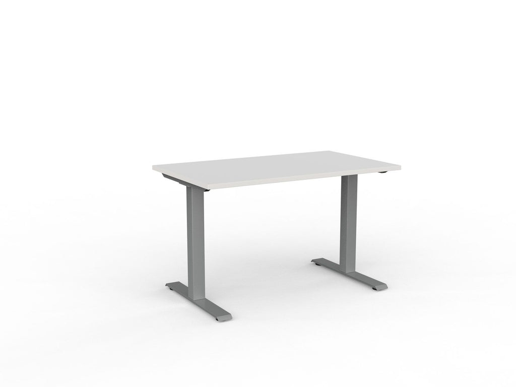 Knight's Velocity Fixed Individual Desk, Silver Frame, 1200mm x 700mm ...