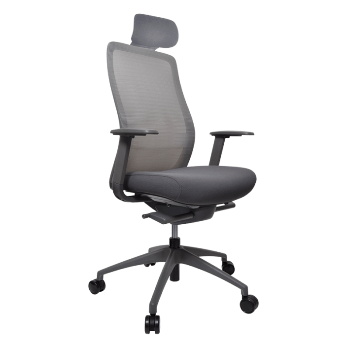 Konfurb Luna High Back Ergonomic Chair with Nylon Base, Arm Rest, Head ...