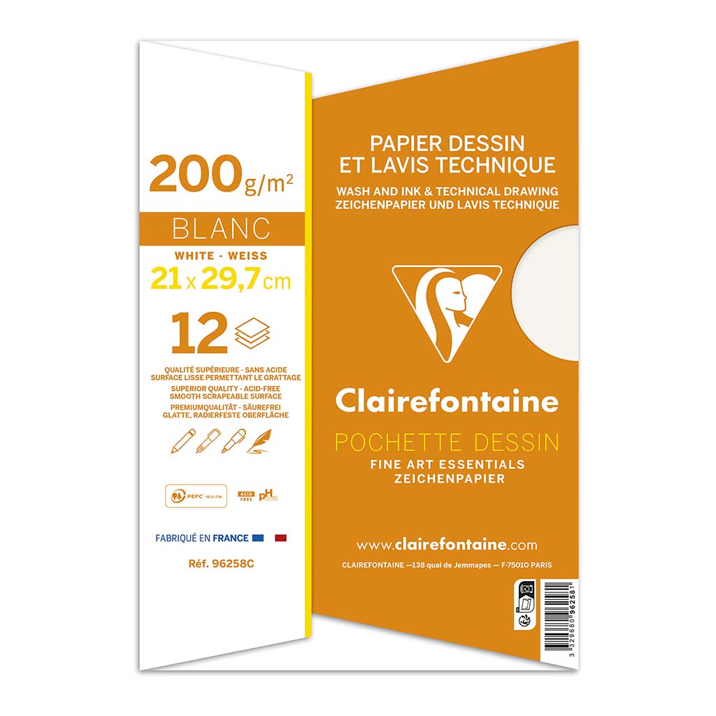 Lavis Dessin Technical Drawing Paper A4, Pack of 12 | Art Pads ...