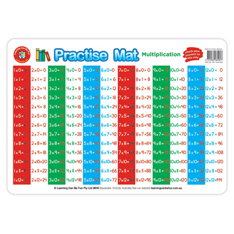 LCBF Practise Mats Multiplication | Educational Games & Toys — Discount ...