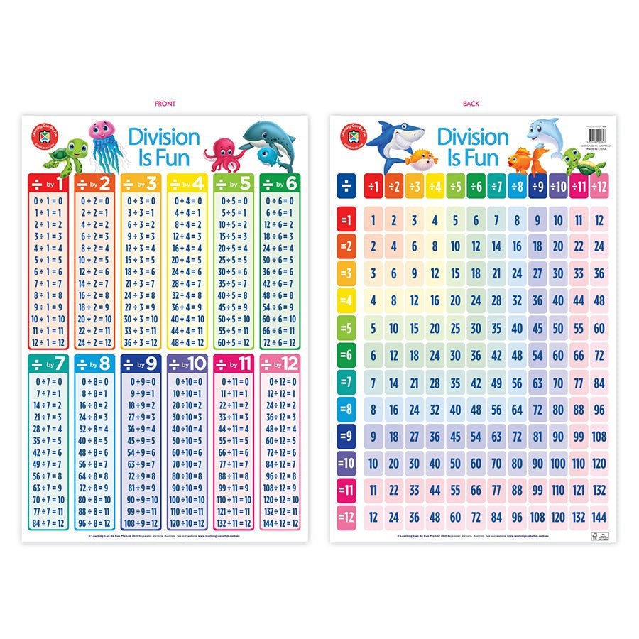 LCBF Wall Chart Division Is Fun Poster | Learning — Discount Office