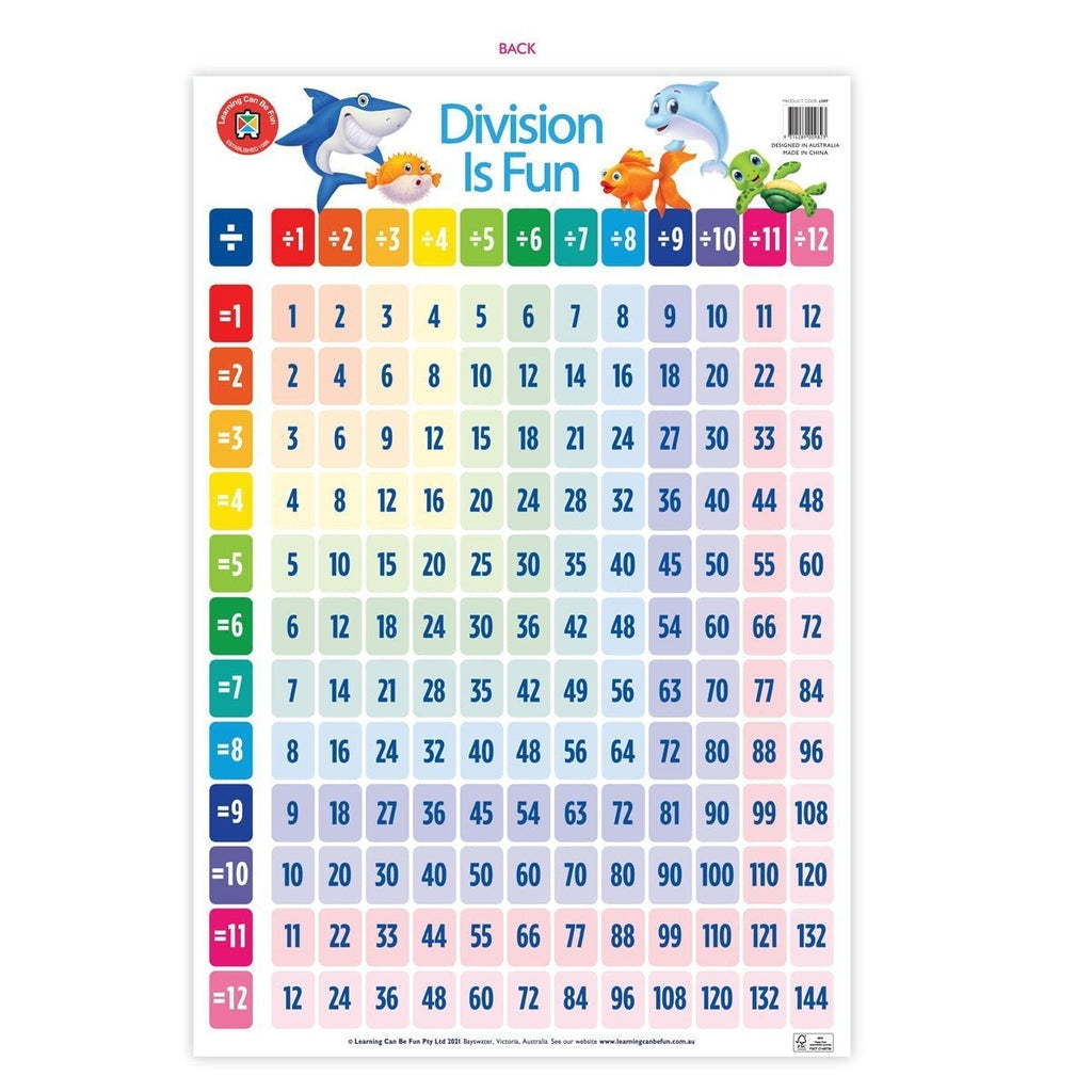LCBF Wall Chart Division Is Fun Poster | Learning — Discount Office