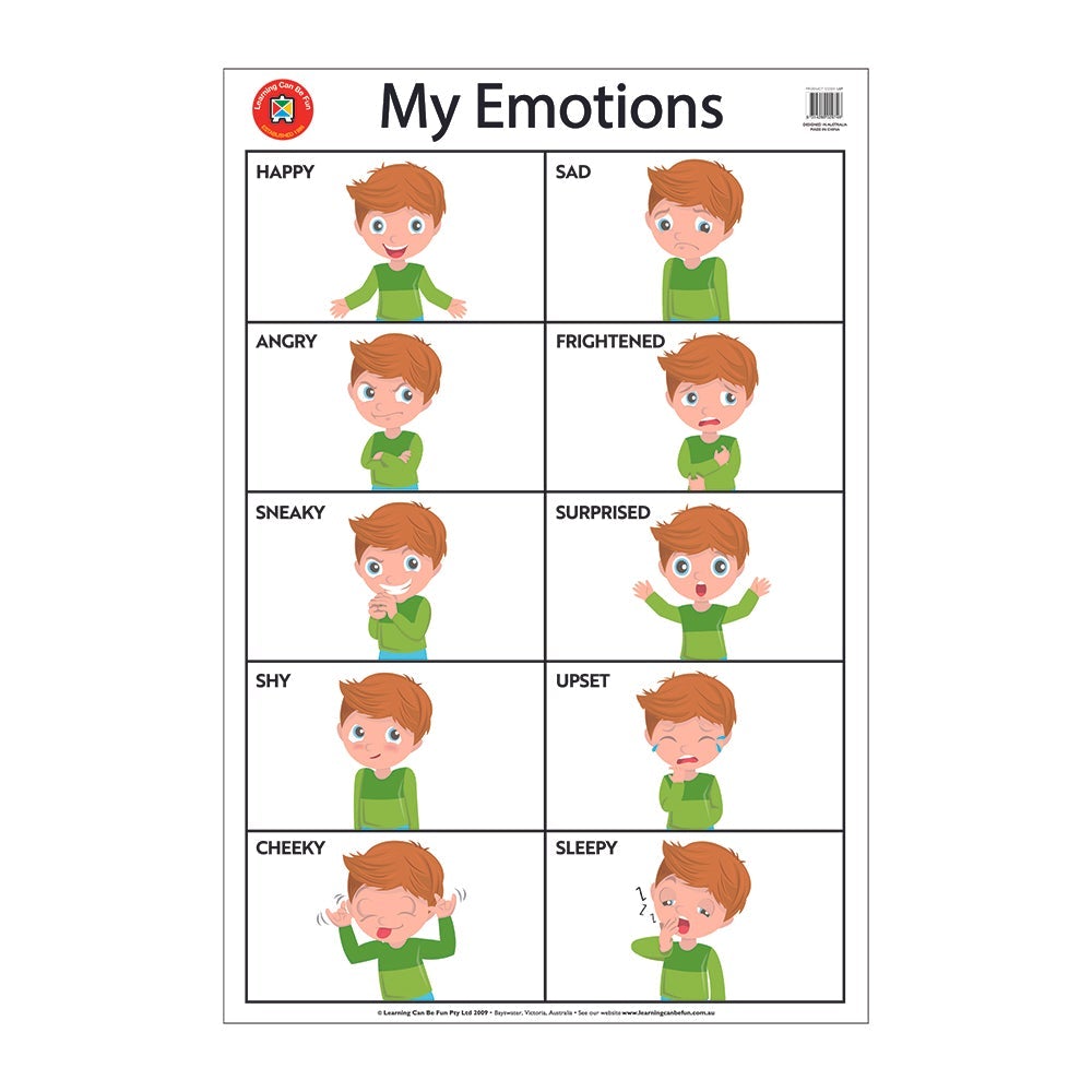 LCBF Wall Chart My Emotions Poster | Learning Can Be Fun — Discount Office