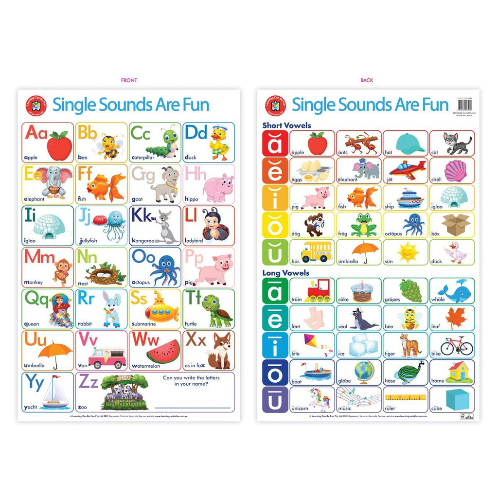 LCBF Wall Chart Single Sounds Are Fun Poster | Learning — Discount Office