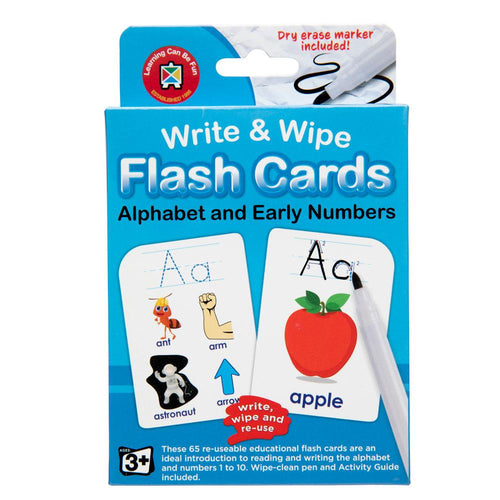 LCBF Write & Wipe Flashcards Alphabet With Marker | Educational Games ...
