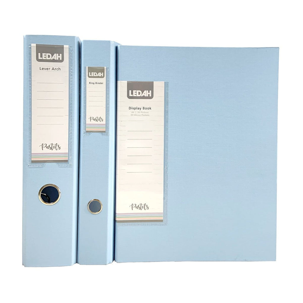 Ledah Binder Pastel Blue A4 Lever Arch | Files & Folders — Discount Office