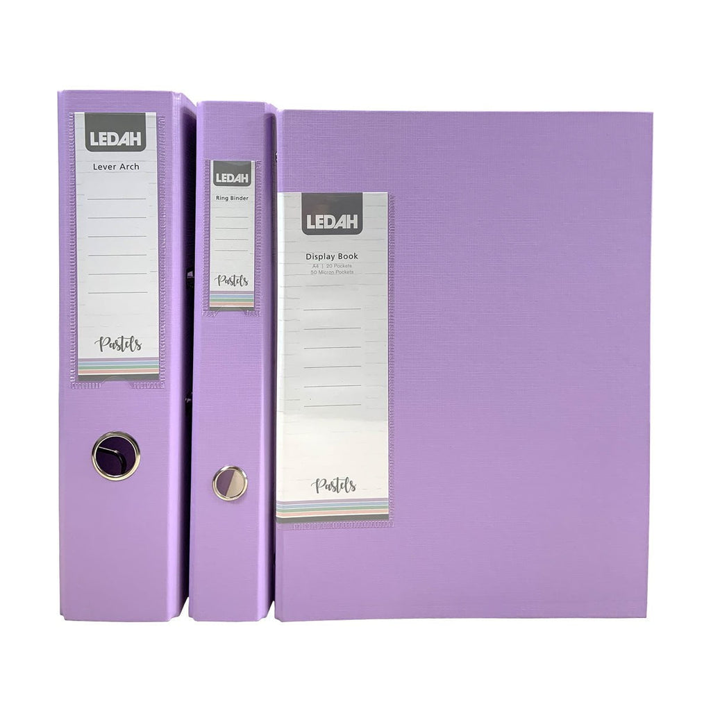 Ledah Binder Pastel Purple A4 Lever Arch | Files & Folders — Discount ...