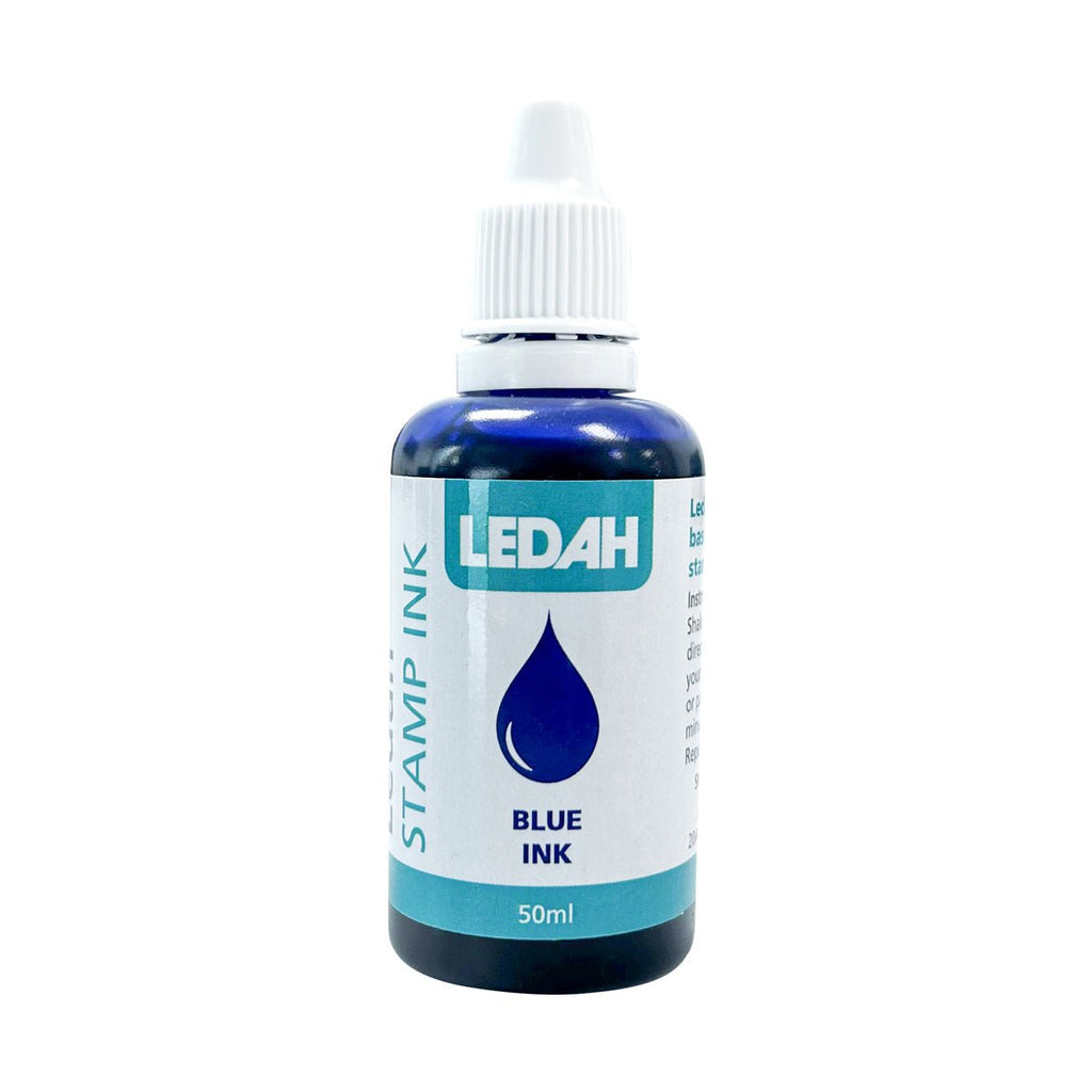 Ledah Stamp Ink 50ml, Blue | Desktop Essentials — Discount Office