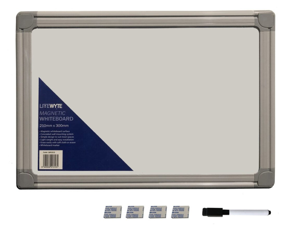 Litewyte Magnetic Whiteboard 210mm x 300mm | Boyd — Discount Office