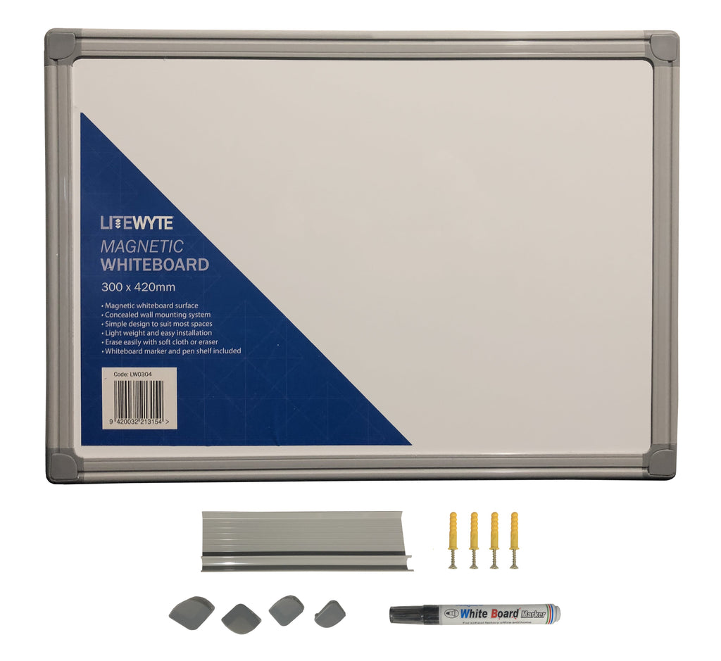 Litewyte Magnetic Whiteboard 300mm x 420mm | Boyd — Discount Office