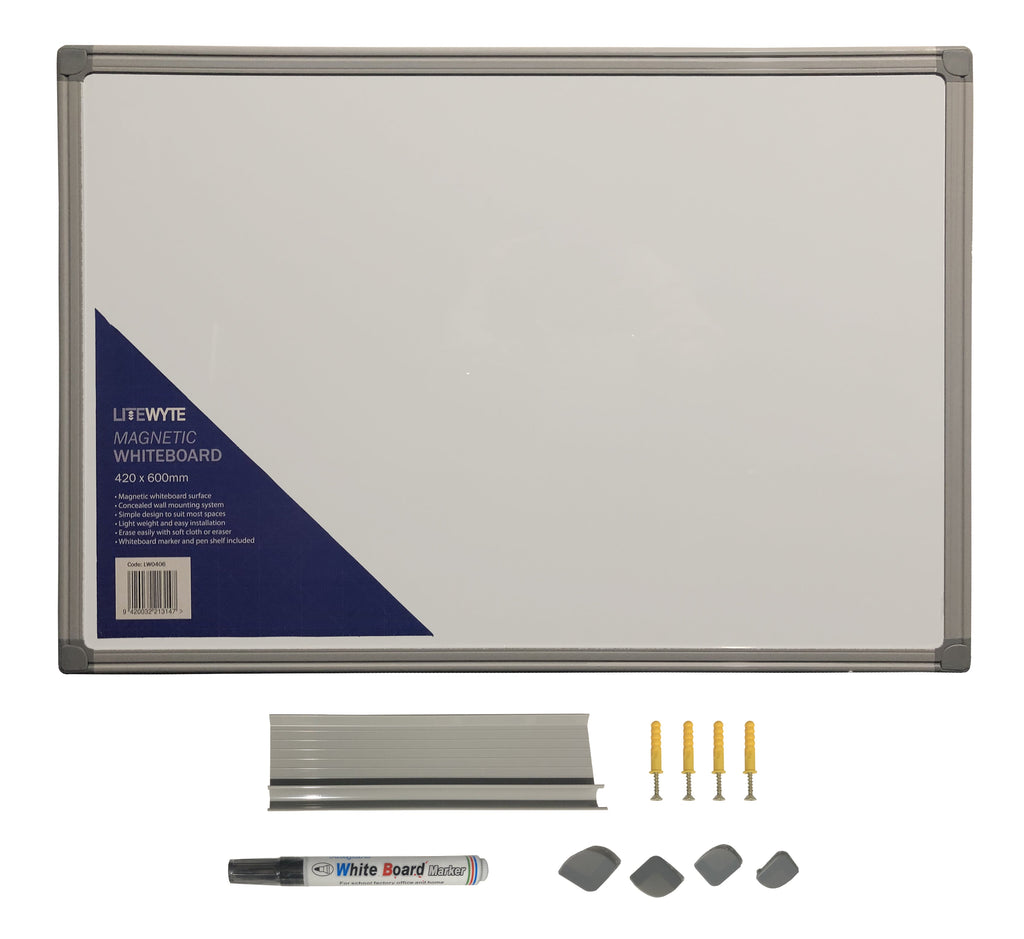 Litewyte Magnetic Whiteboard 420mm x 600mm | Boyd — Discount Office