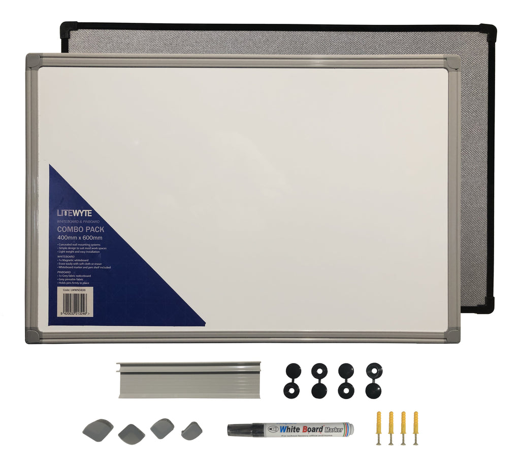 Litewyte Whiteboard and Noticeboard 400mm x 600mm | Boyd — Discount Office