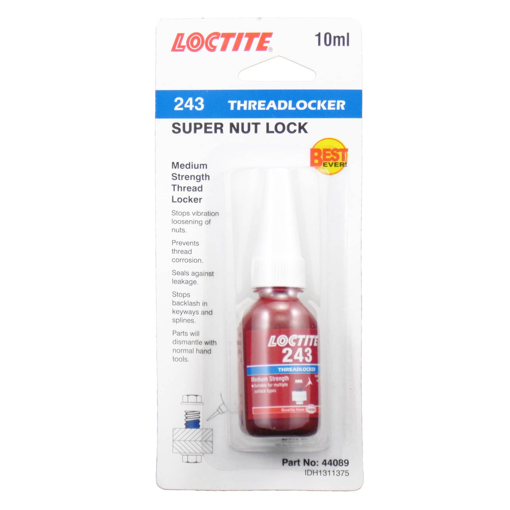 Loctite 243 Nut Lock Med Strength Threadlocker 10ml | Adhesives, Tapes ...