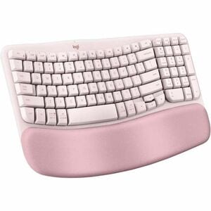 Logitech Wave Keys Keyboard, Wireless, Bluetooth, Pink | Computer ...