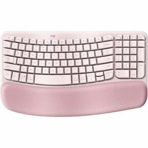 Logitech Wave Keys Keyboard, Wireless, Bluetooth, Pink | Computer ...