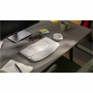 Logitech Wave Keys Keyboard, Wireless Bluetooth, White | Computer ...