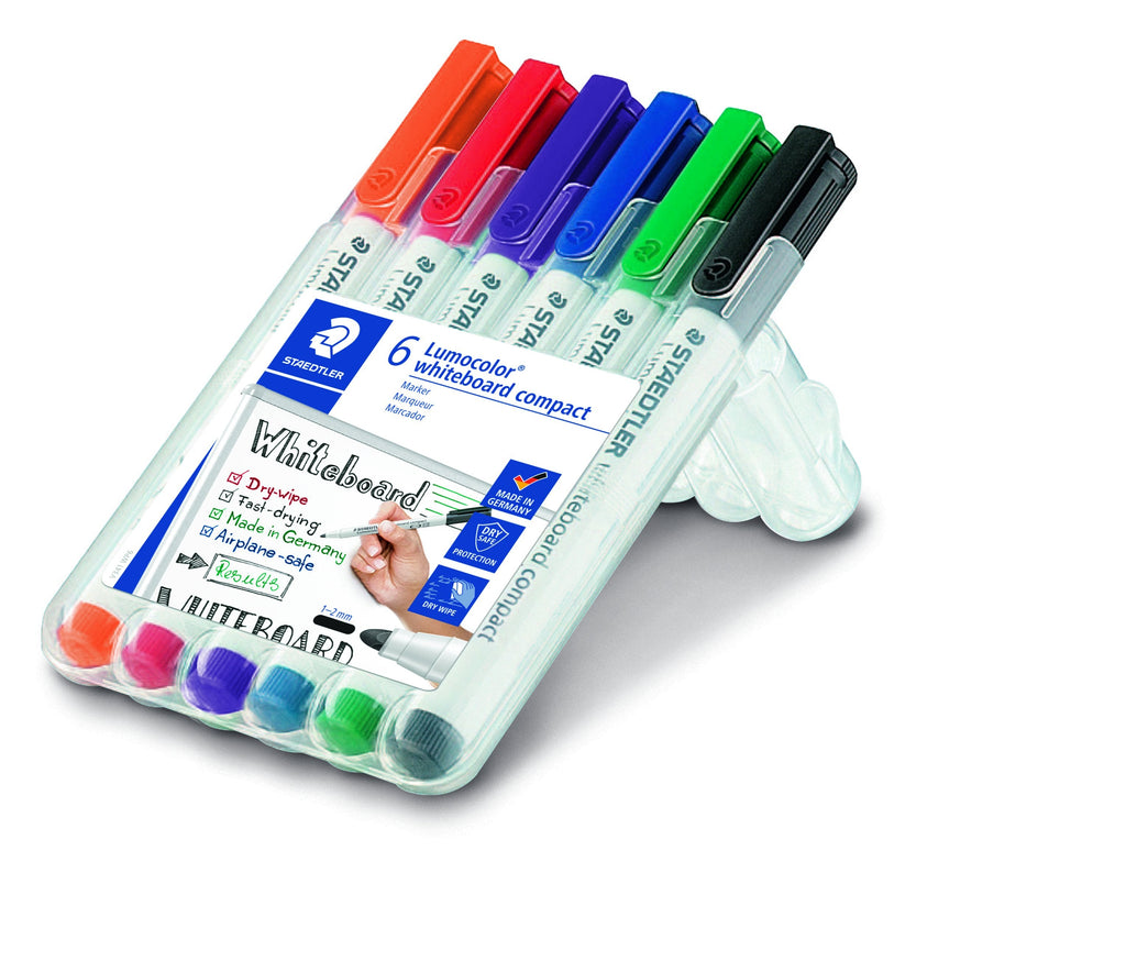 Staedtler Lumocolor Whiteboard Marker Compact Bullet Tip Assorted Wall ...
