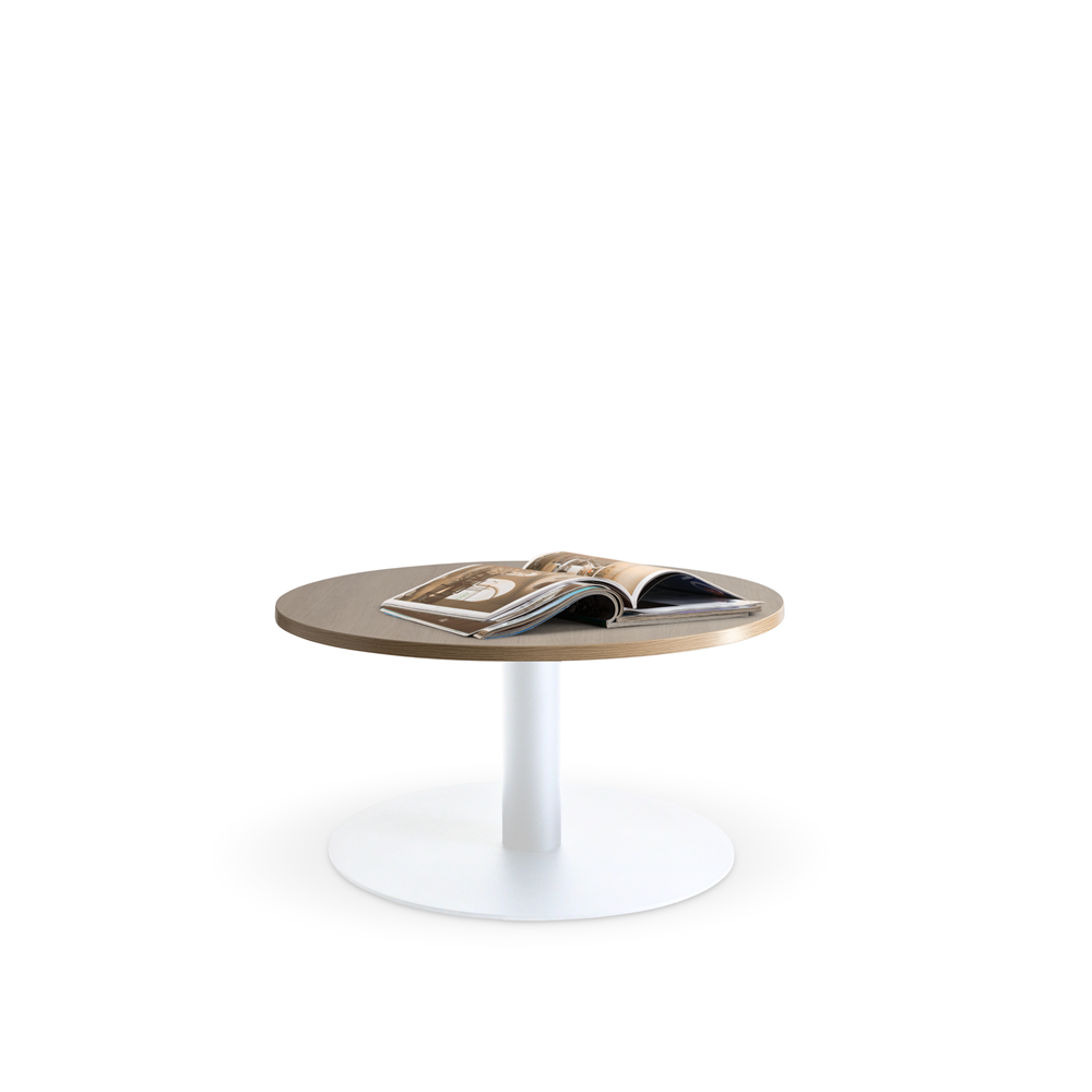Lunar 600 Coffee Table - White Base / Autumn Oak Top | Coffee Tables ...