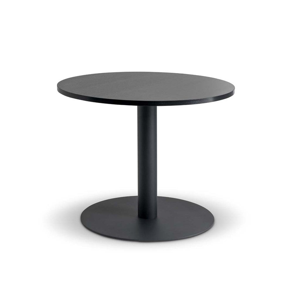 Lunar 900mm Meeting Table - Black Base / Black Woodgrain Top | Coffee ...