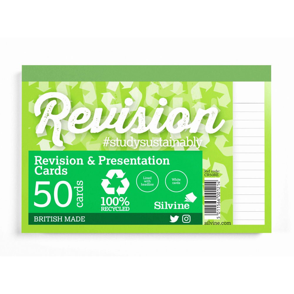 Luxpad Recycled Revision and Presentation Card Pad Ruled 6x4 White ...
