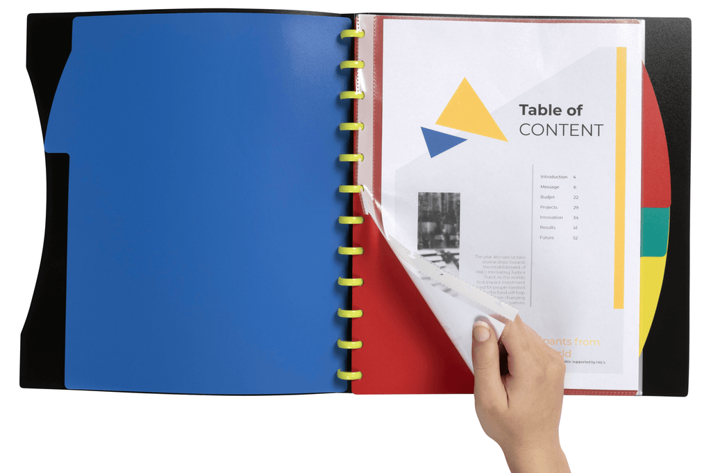 Marbig A4 20 Pocket Refillable Display Book With Polyprop Dividers ...