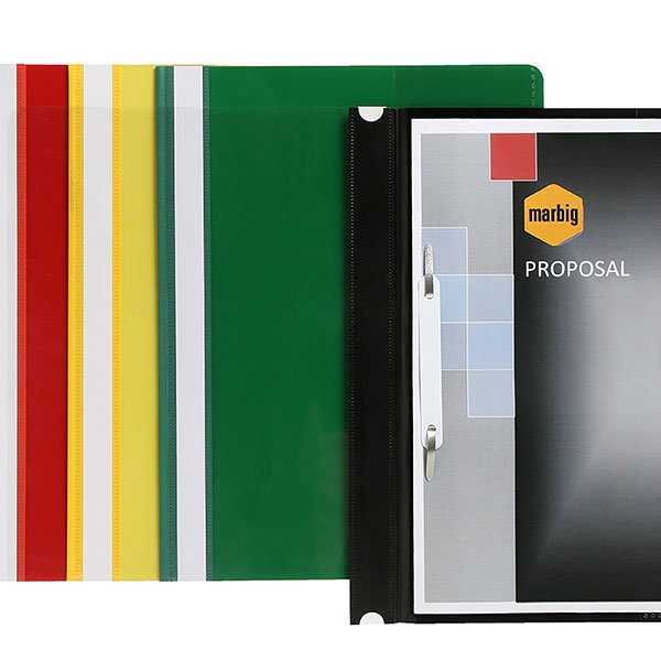 Marbig A4 Deluxe Flat File, Clear Front Cover, Black | Files & Folders ...