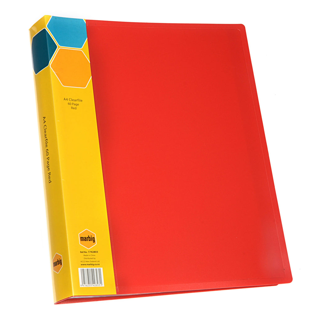Marbig A4 Display Book 60 pocket Red | Display Books — Discount Office