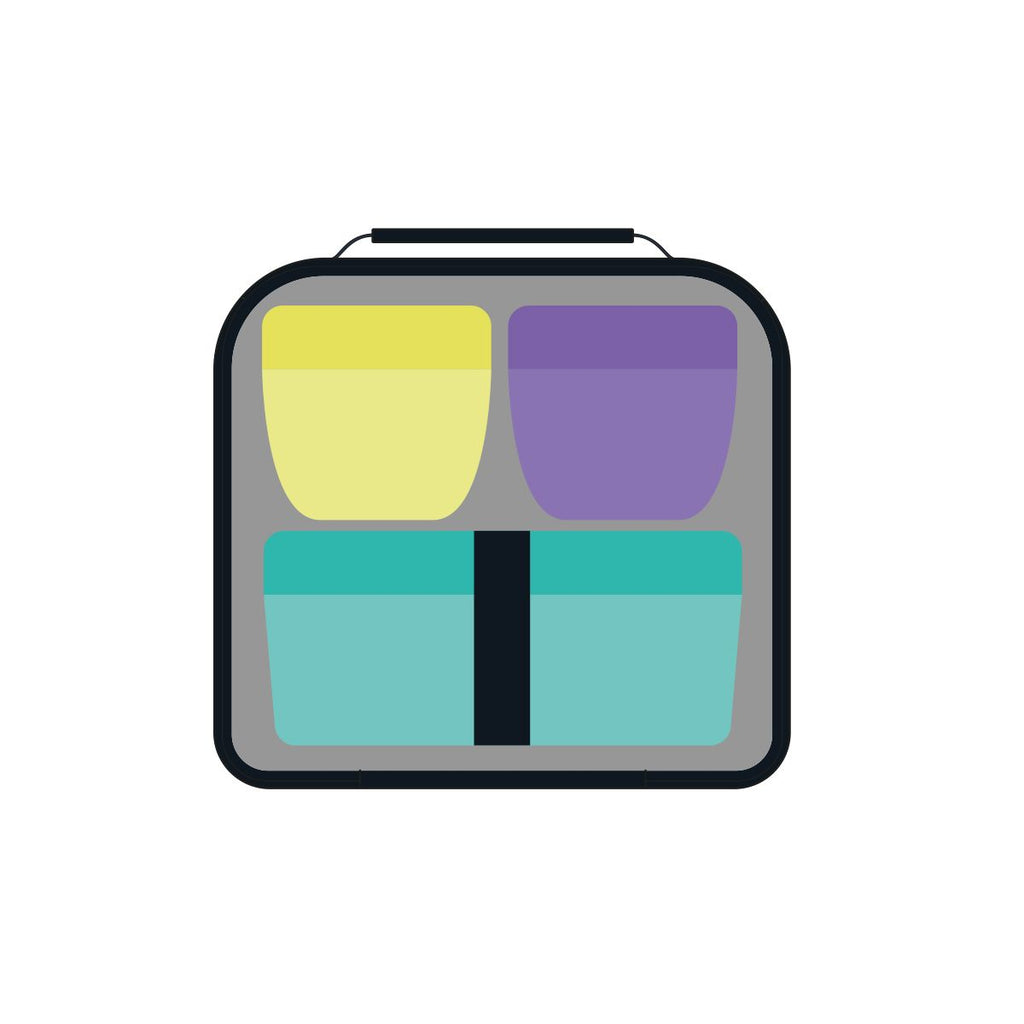 Milan Food Bag Isothermal 3.5L with 3 Lunch Boxes Sunset Series, Black ...