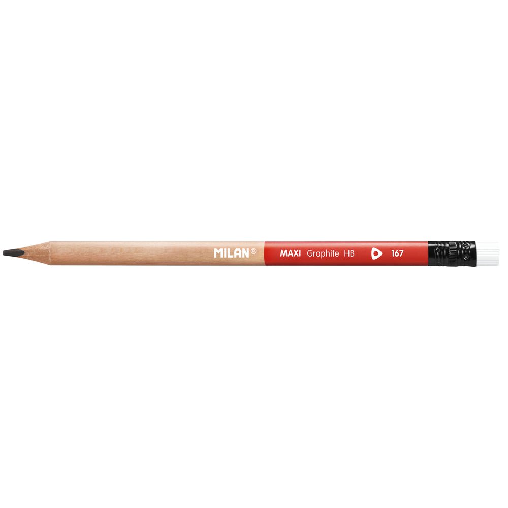 Milan Maxi HB Graphite Pencils with Eraser 12's pack (3.5mm Lead ...