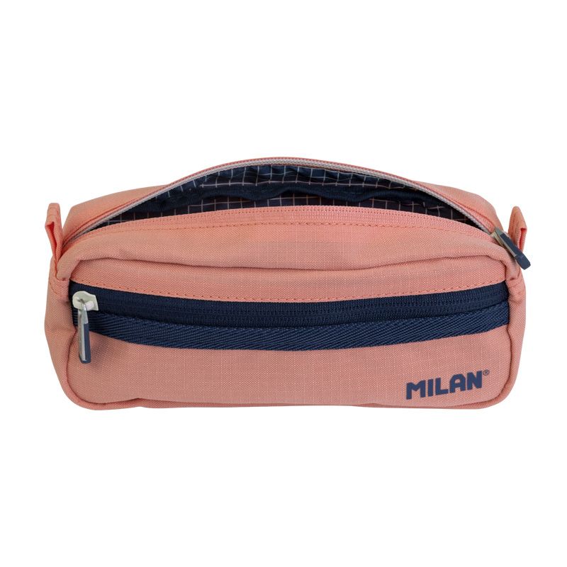 Milan Pencil Case Rectangular 2 Zip 1918 Series Pink | Milan — Discount ...