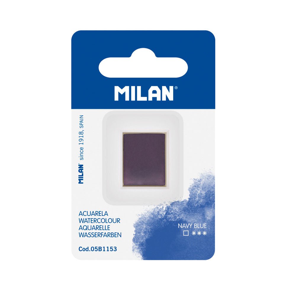 Milan Watercolour Paint Half Pan Refill, Navy Blue | Milan — Discount ...