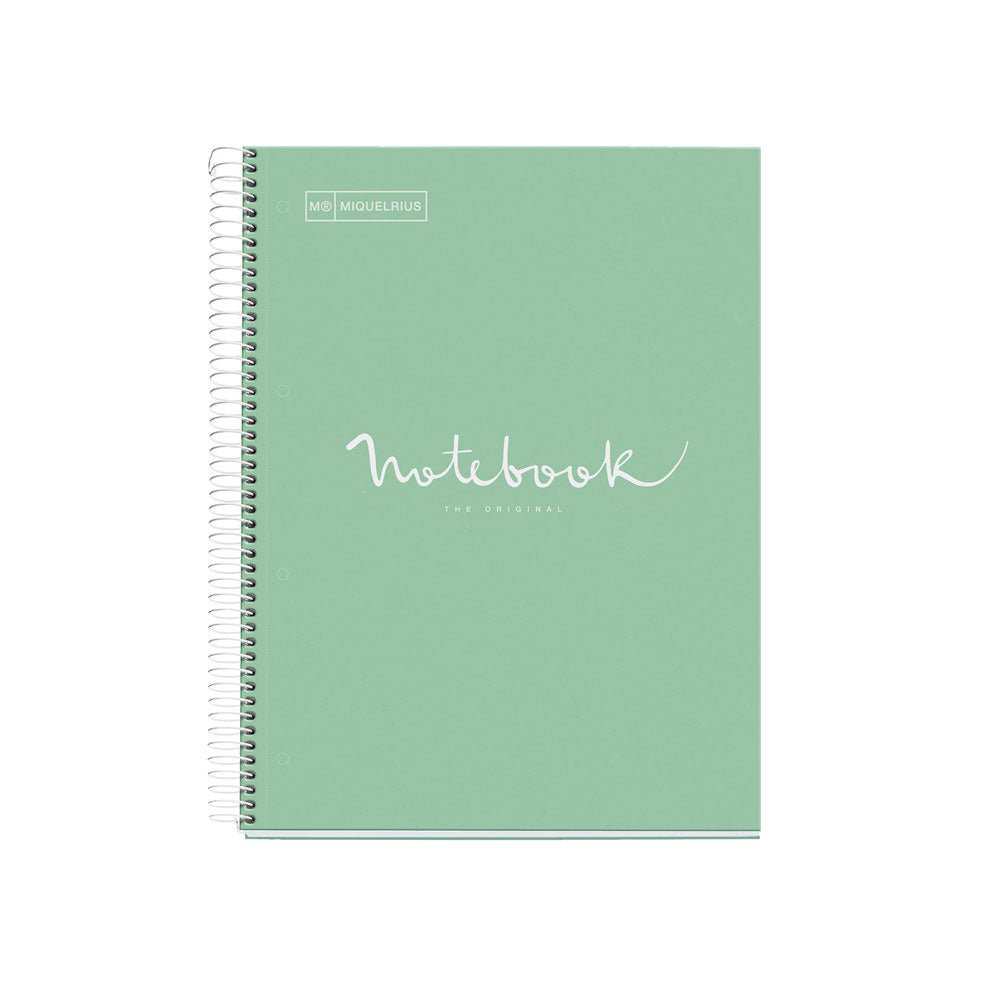 Miquelrius Notebook 5 Subject 120 Leaf A4 Ruled Emotions Mint | Newest ...