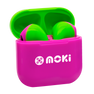 MokiPods Mini TWS Earphones for Kids Volume Limited - Pink/Green ...