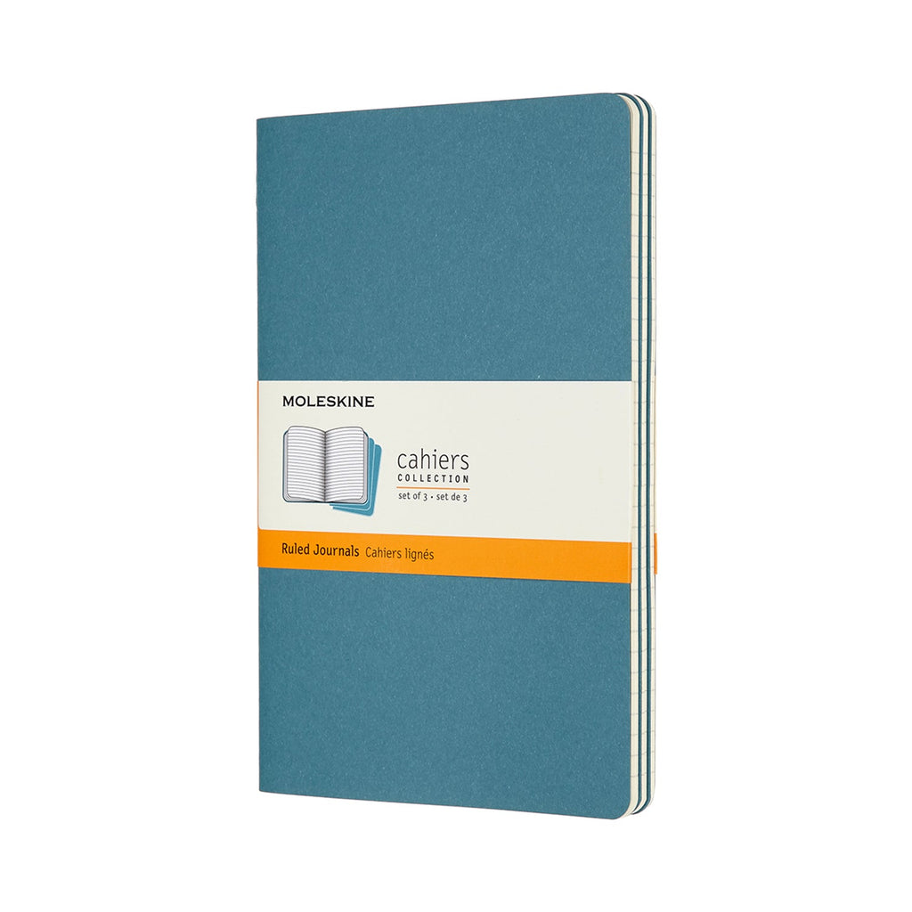 Moleskine Cahier Ruled Notebook, 130mm x 210mm Large Size, Ruled, Bris ...