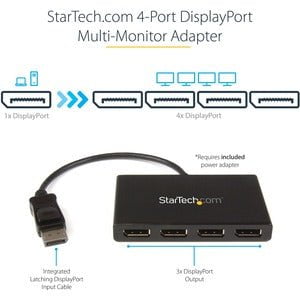 MST Hub - DisplayPort to 4x DisplayPort - Multi Stream Transport Hub - | Newest Products ...