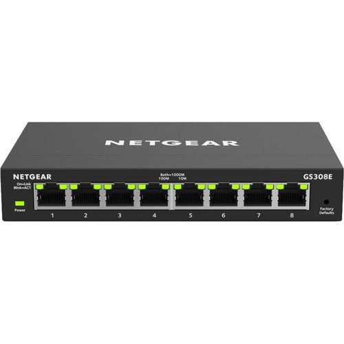 Netgear GS308E Ethernet Switch - 8 Ports - Manageable - 2 Layer Suppor ...