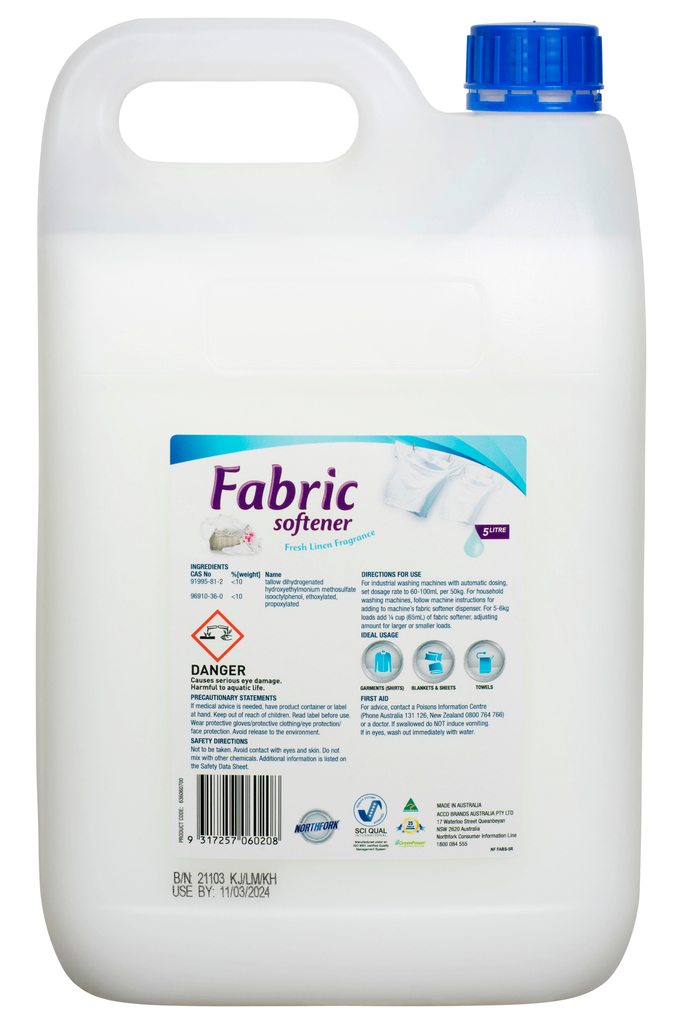 Northfork Fabric Softener 3 x 5 Litres Pack | Cleaning Supplies ...