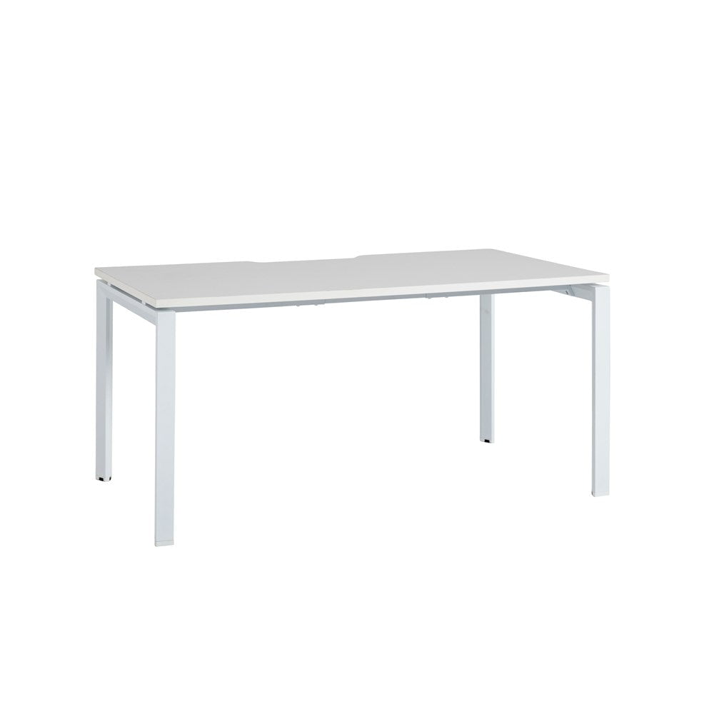 Novah Straight Desk 1500mm x 700mm - White frame / White top | Desks ...