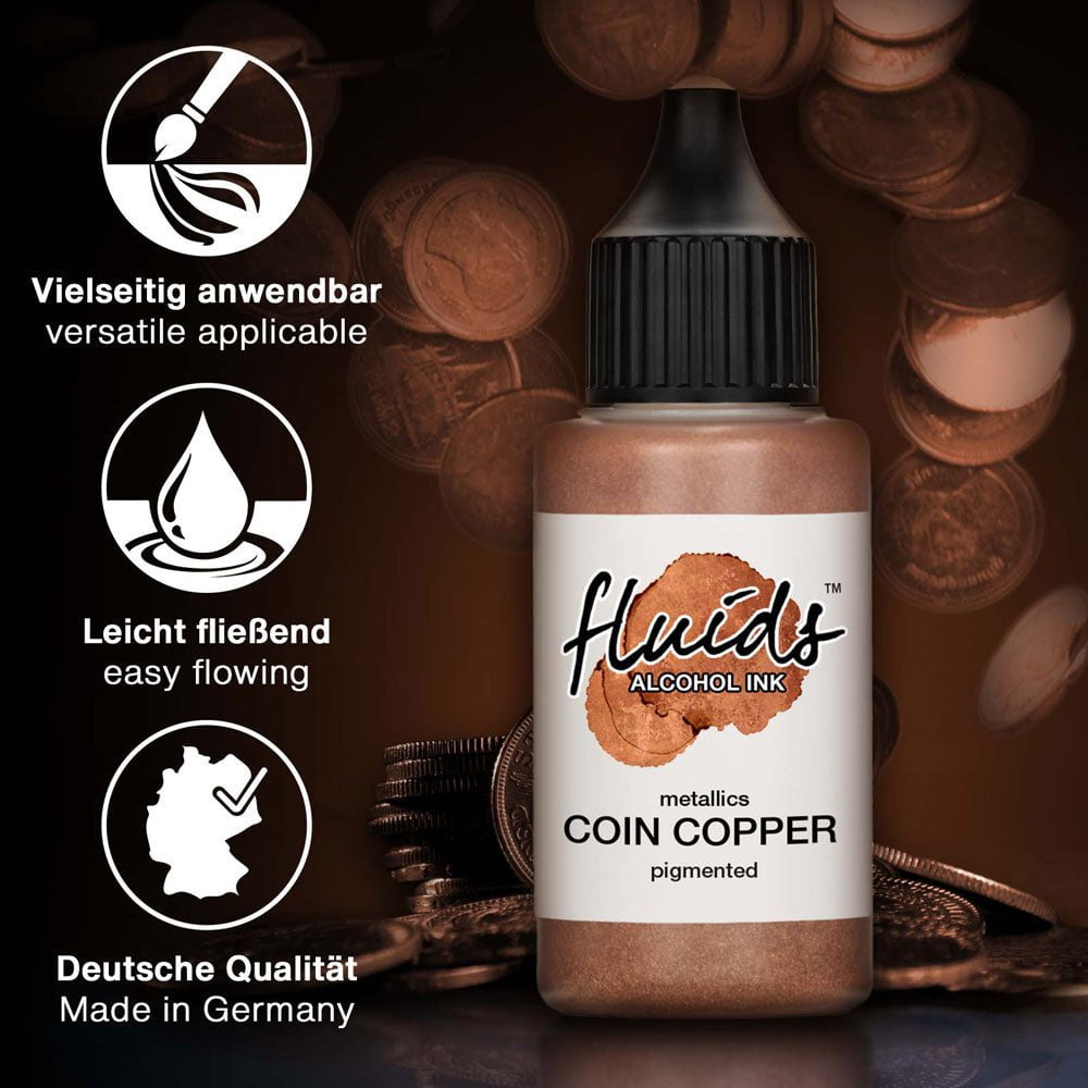 Octopus Fluids Alcohol Ink Coin Copper Metallic 30ml | Art Paints ...