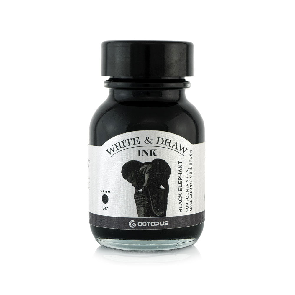 Octopus Fluids Write and Draw Ink 347 Black Elephant 50ml | Fountain ...