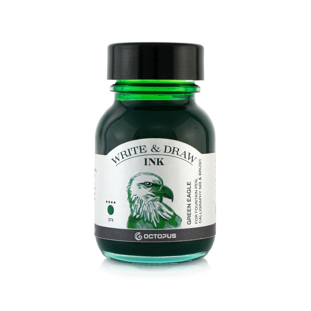 Octopus Fluids Write and Draw Ink 374 Green Eagle 50ml | Fountain Pen ...