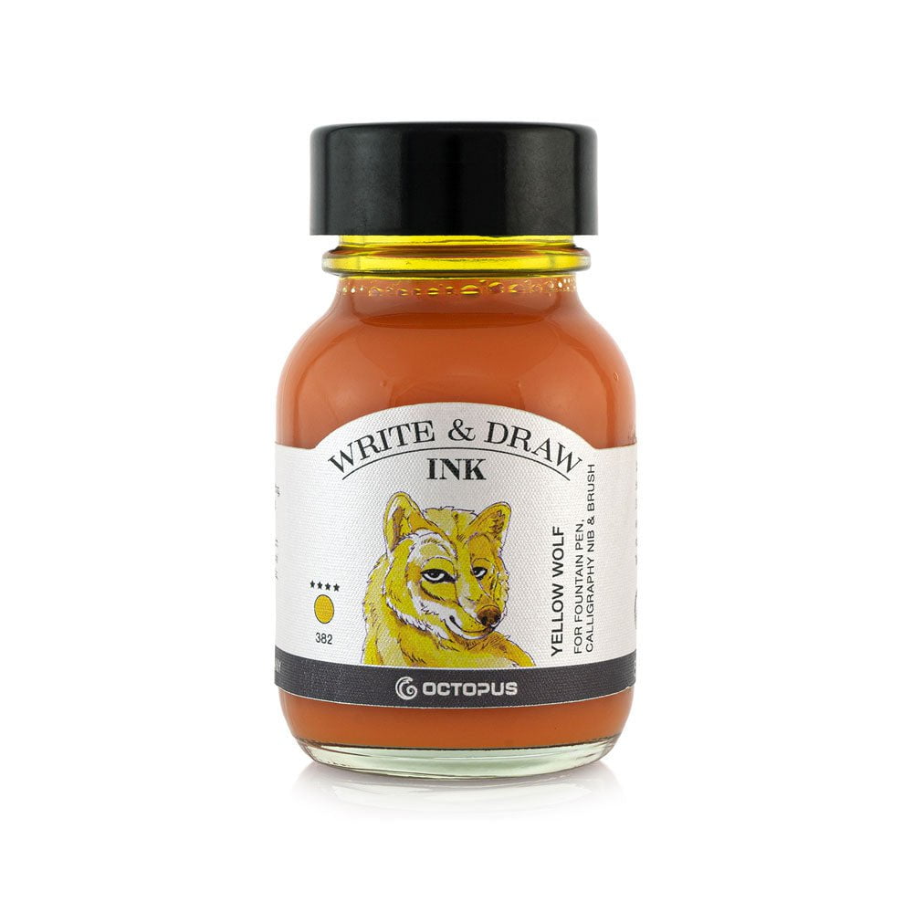 Octopus Fluids Write and Draw Ink 382 Yellow Wolf 50ml | Fountain Pen ...