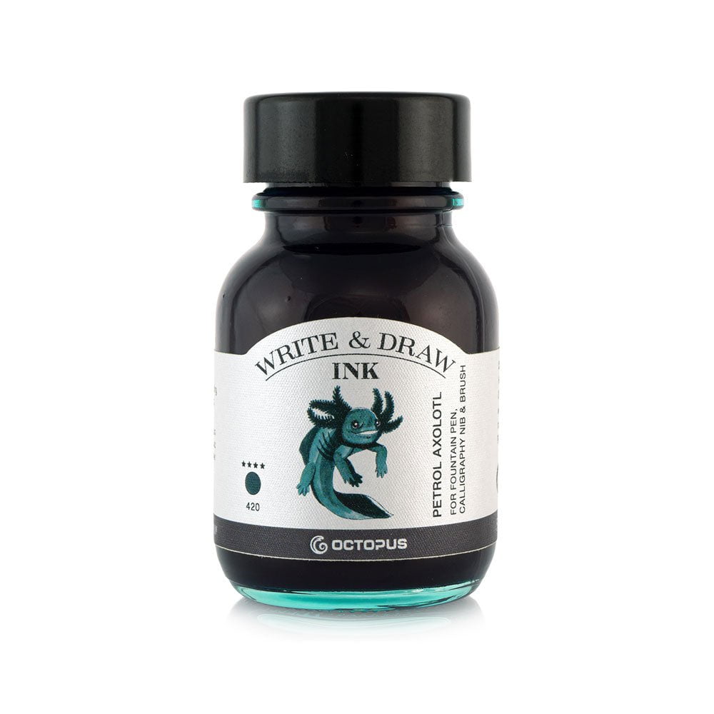 Octopus Fluids Write and Draw Ink 420 Petrol Axolotl 50ml | Fountain ...
