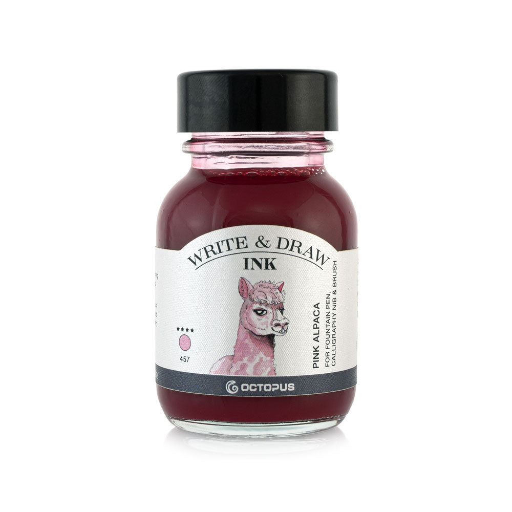 Octopus Fluids Write and Draw Ink 457 Pink Alpaca 50ml | Fountain Pen ...
