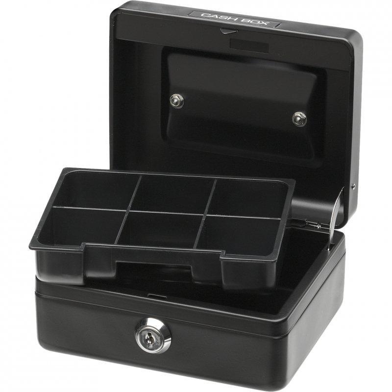Office Mate Cash Box 6 inch Black | Cash Boxes — Discount Office