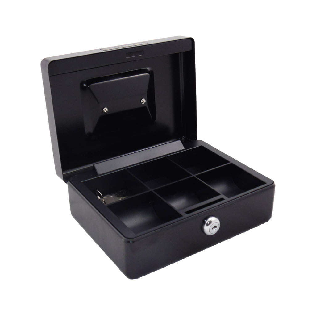 Office Mate Cash Box 8 inch Black | Cash Boxes — Discount Office